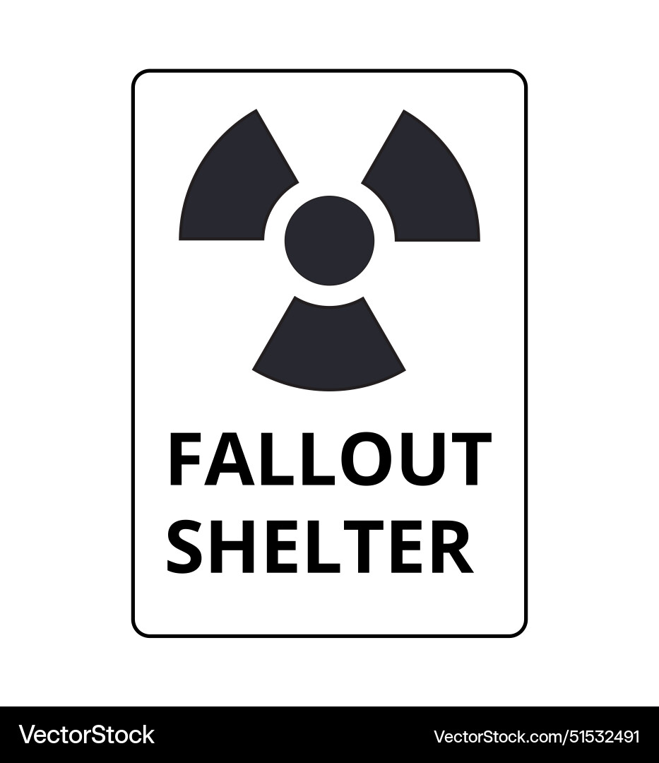 Isolated fallout shelter symbol Royalty Free Vector Image
