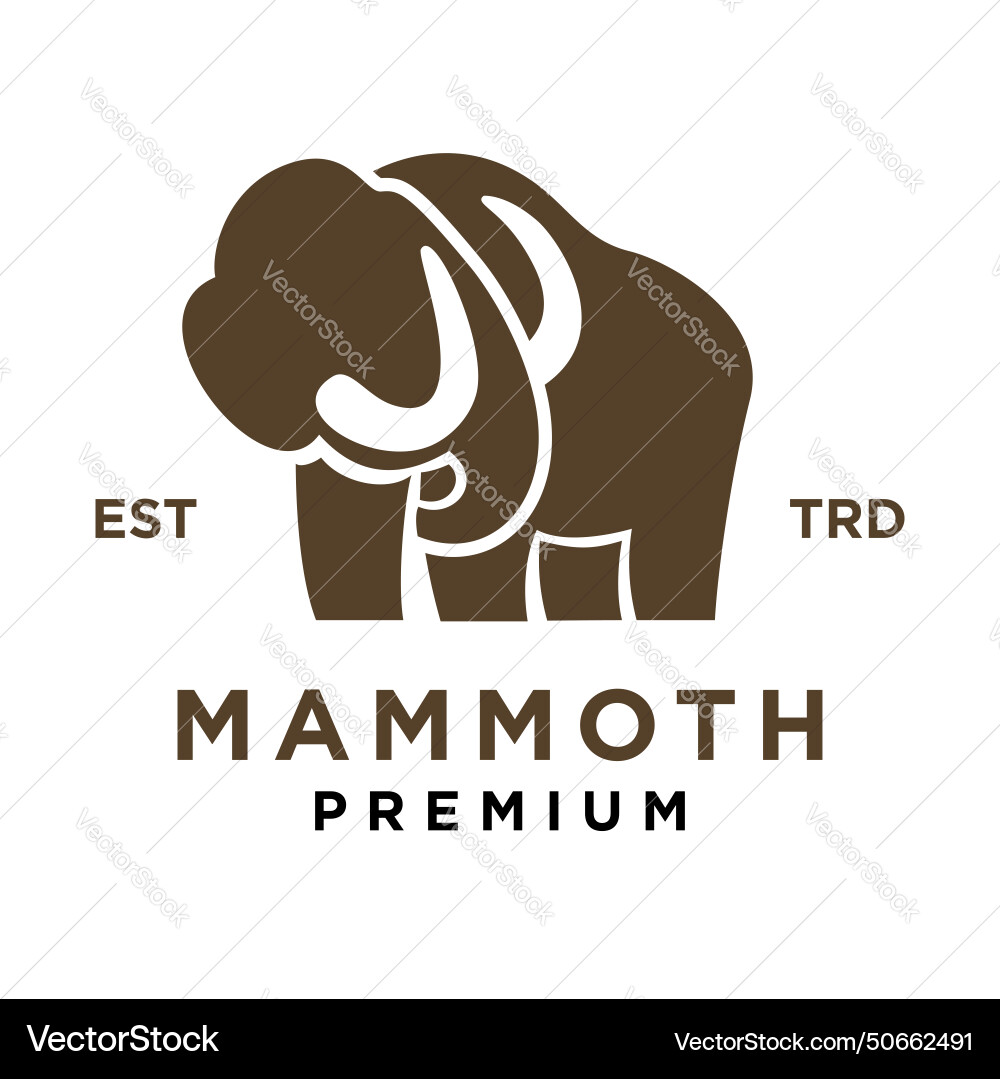 Mammoth logo icon design Royalty Free Vector Image