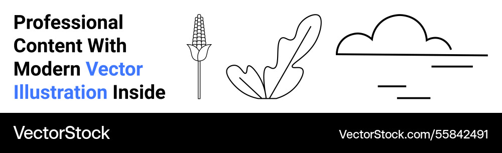 Minimalist nature-inspired elements Royalty Free Vector