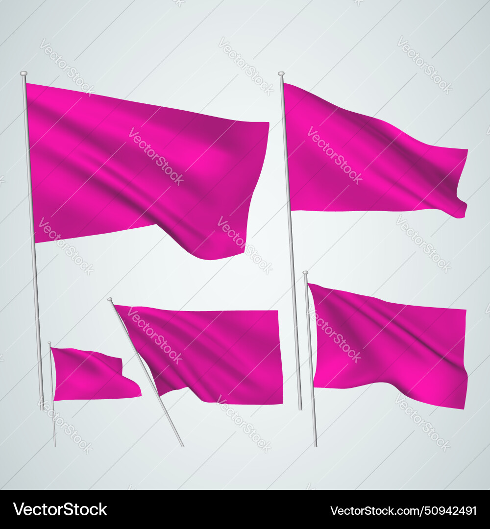 Pink flag templates Royalty Free Vector Image - VectorStock