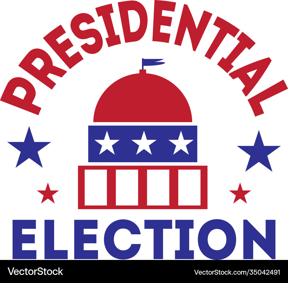 Presidential election isolated on white Royalty Free Vector