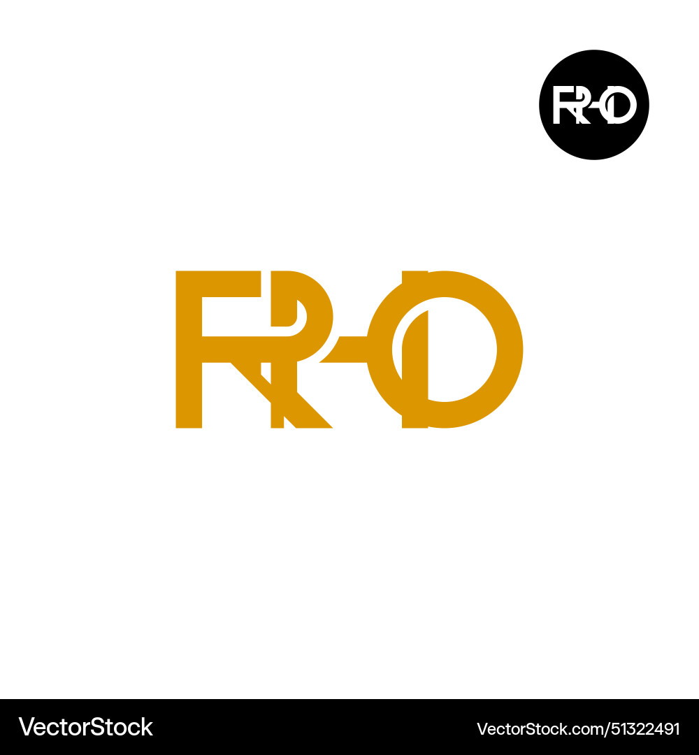 Rho logo letter monogram design Royalty Free Vector Image