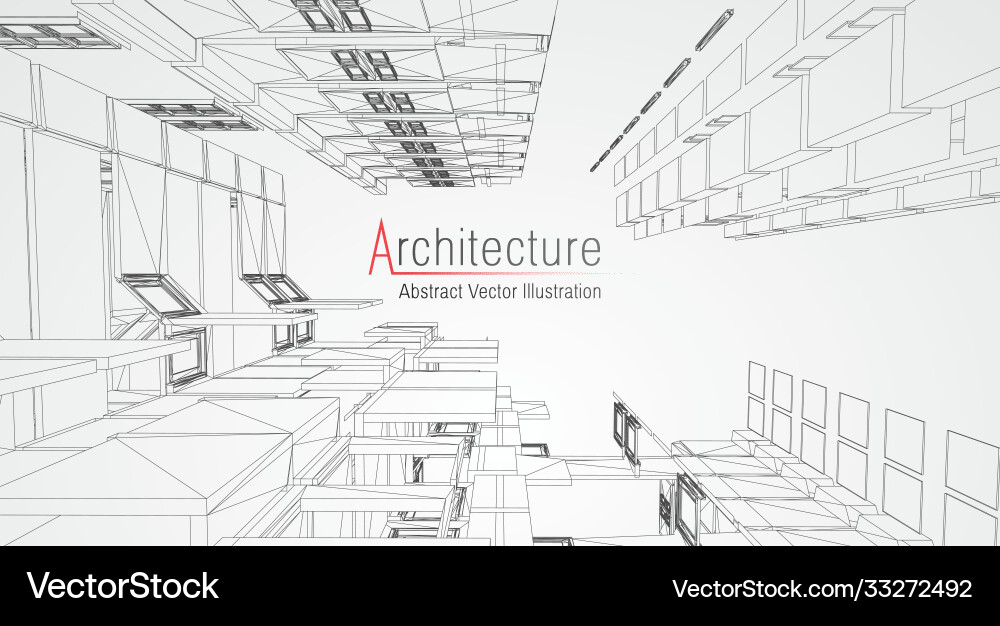 Architecture line background building Royalty Free Vector