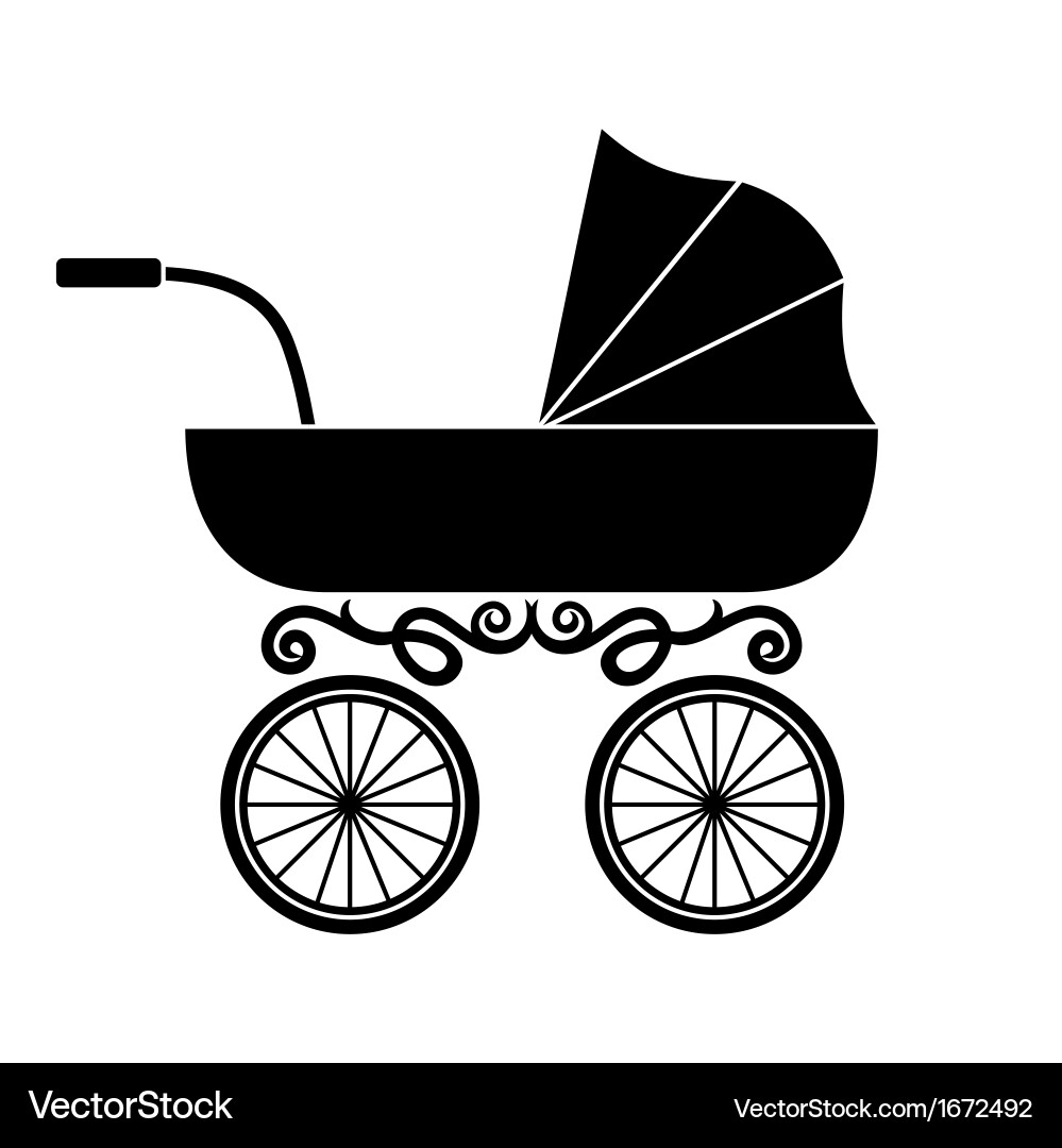 Baby carriage Royalty Free Vector Image - VectorStock