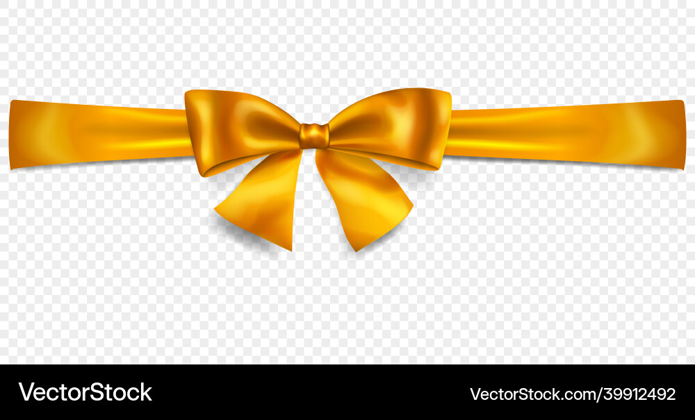 Beautiful bow with horizontal ribbon Royalty Free Vector