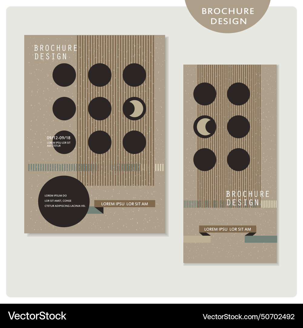 Creative brochure template design set Royalty Free Vector