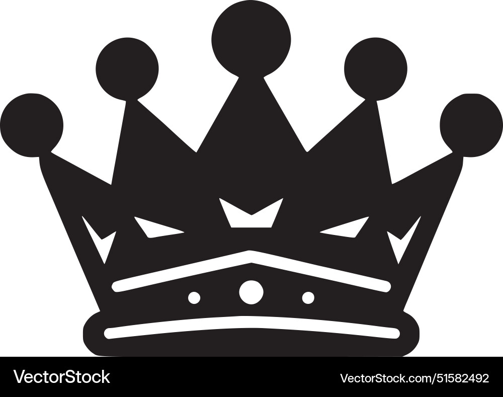 Crown - minimalist and simple silhouette Vector Image