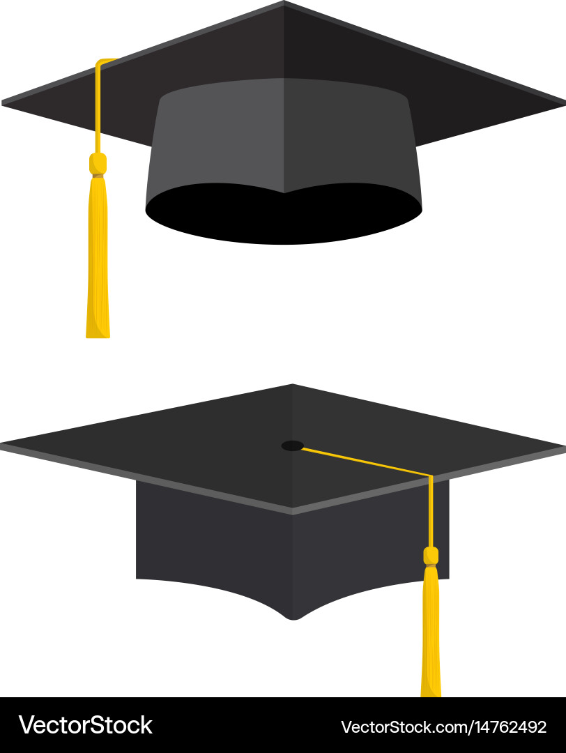 Graduation Tassel Caps Royalty Free Vector Image