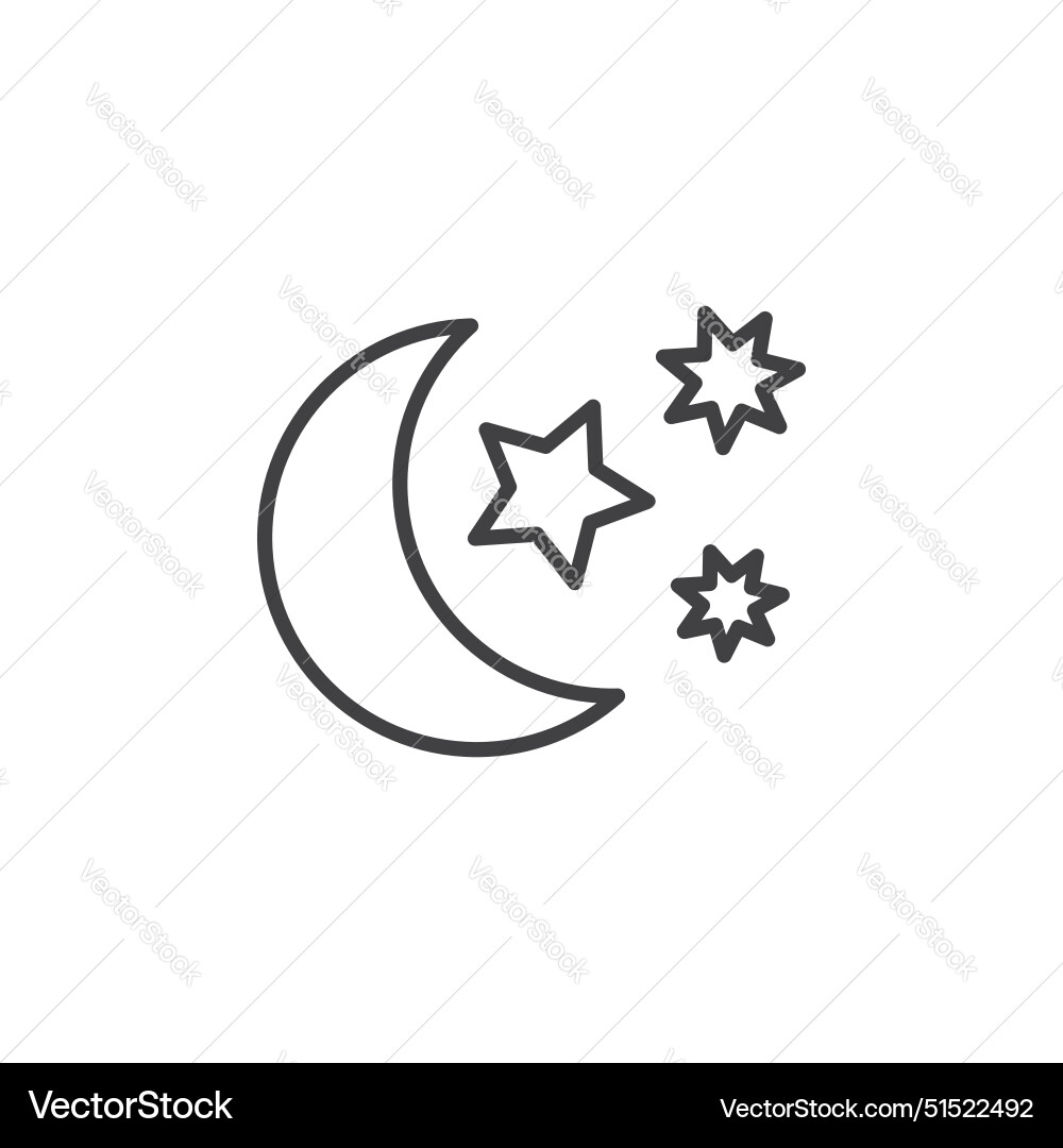 Moon stars icon Royalty Free Vector Image - VectorStock