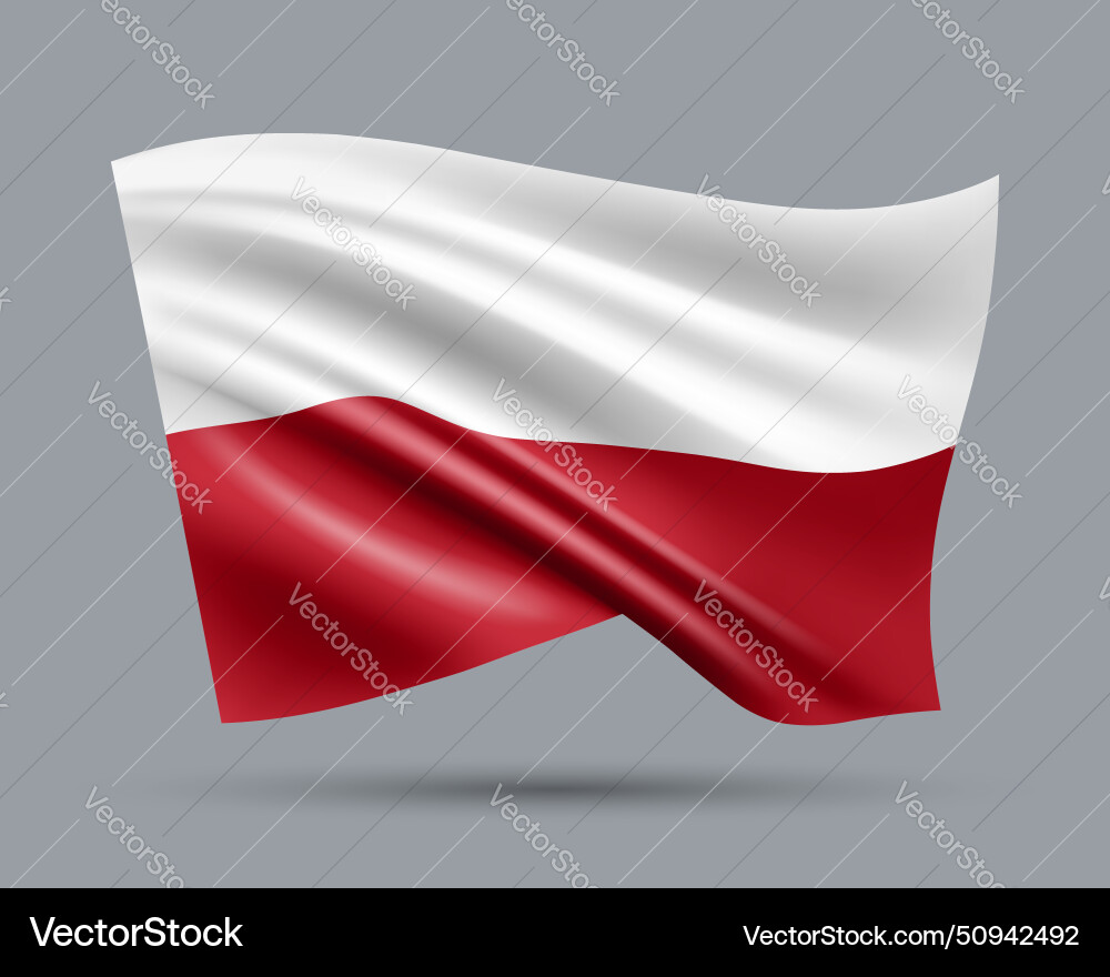 Poland flag Royalty Free Vector Image - VectorStock