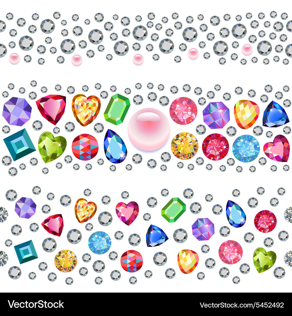 Scattered Gemstones - Rhinestones Royalty Free Vector Image