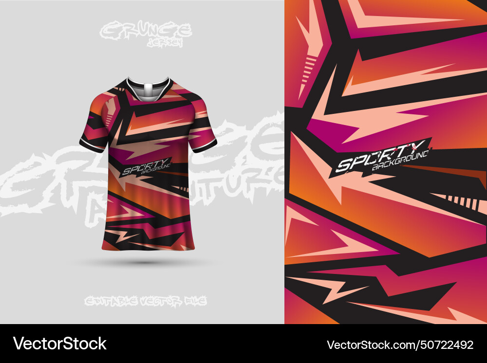 Sports jersey and background template design Vector Image