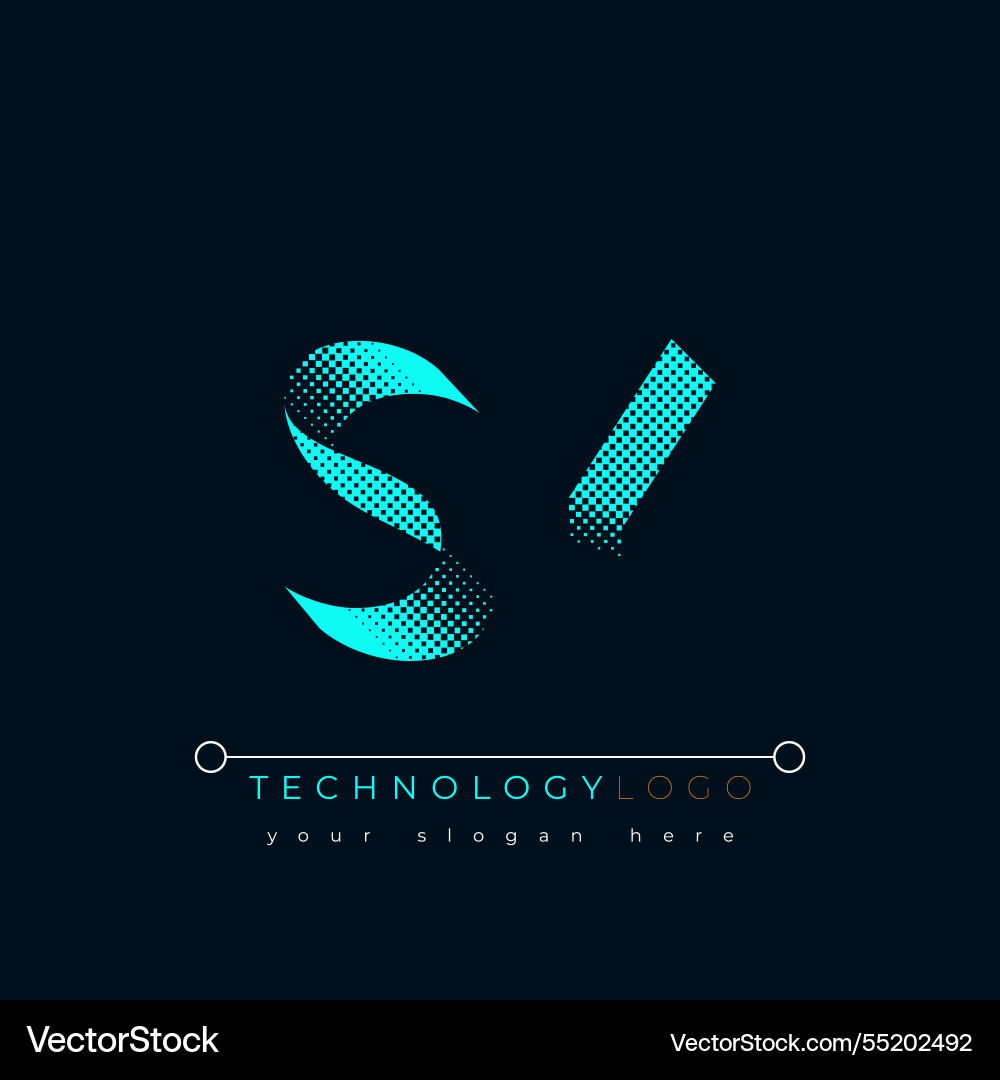 Sy abstract letter Royalty Free Vector Image - VectorStock