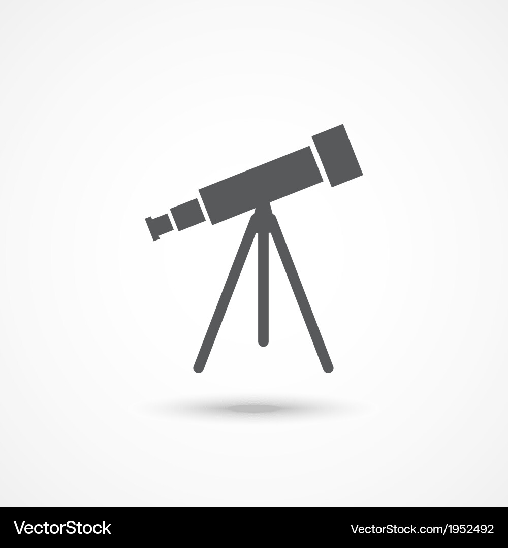 Telescope Icon - Astronomy Royalty Free Vector Image