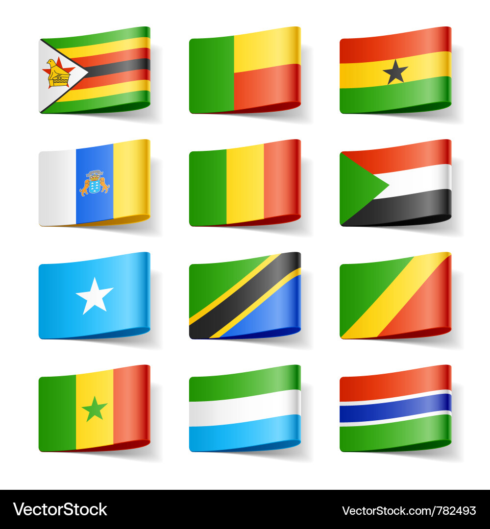 Africa flags Royalty Free Vector Image - VectorStock