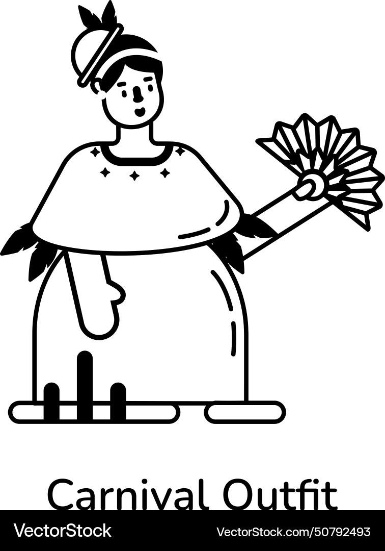 Carnival outfit Royalty Free Vector Image - VectorStock