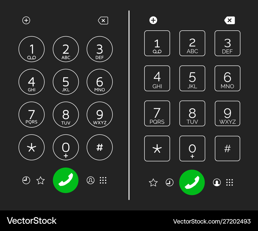 Cell Phone Keypad Screen Royalty Free Vector Image
