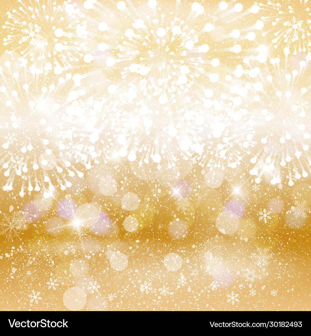 Golden Fireworks Background Royalty Free Vector Image