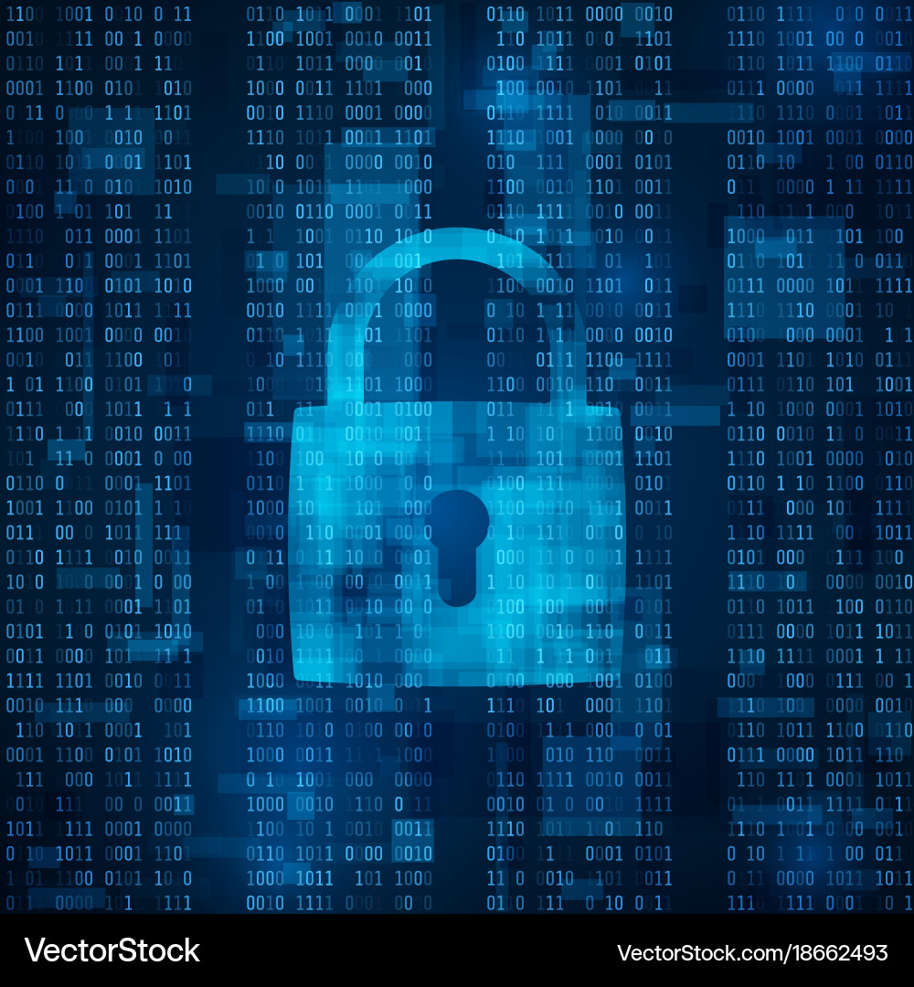 Hacker attack lockout data protection from Vector Image