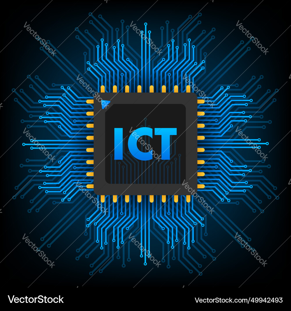 ICT Microchip Technology Royalty Free Vector Image