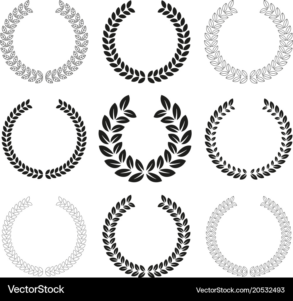 Laurel wreaths Royalty Free Vector Image - VectorStock