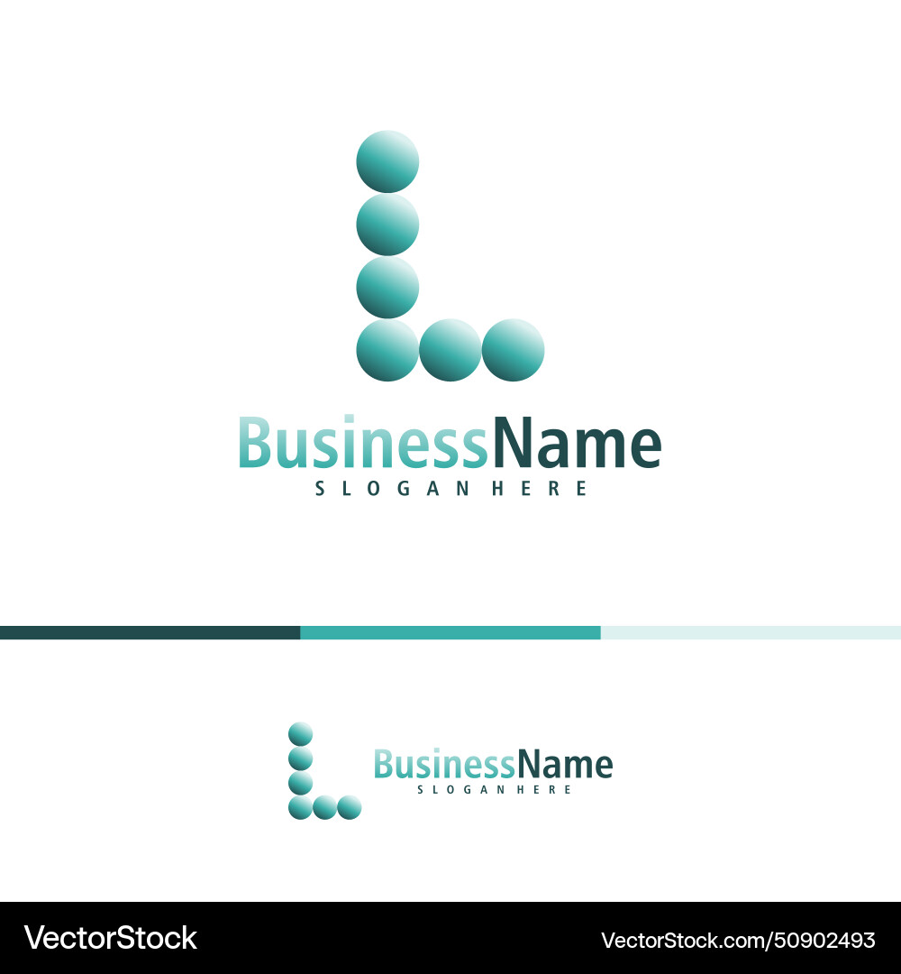 Letter l logo design creative initial Royalty Free Vector