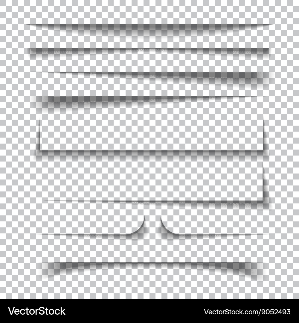 Paper shadow effects on transparent checkered Vector Image