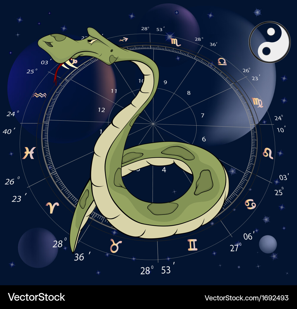 Snake horoscope animal sign Royalty Free Vector Image