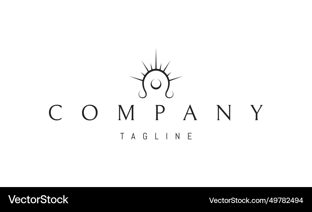 A logo with an abstract image of the alpha Vector Image