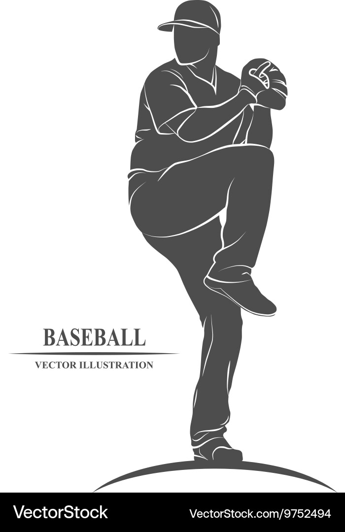 Baseball players sport Royalty Free Vector Image