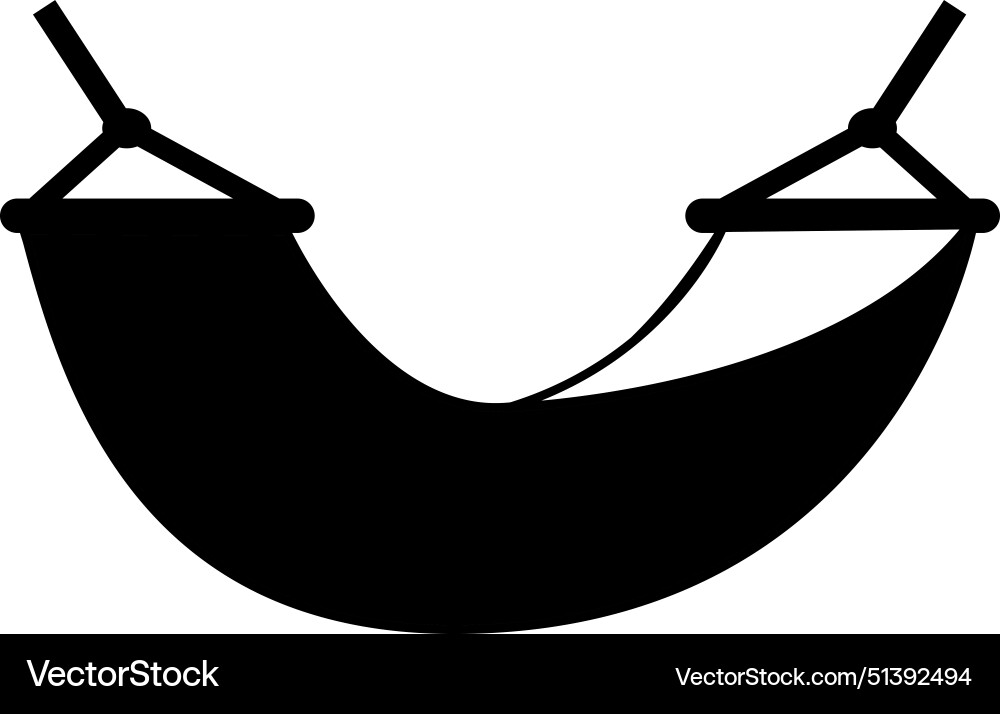 Beach hammock icon relax sign Royalty Free Vector Image