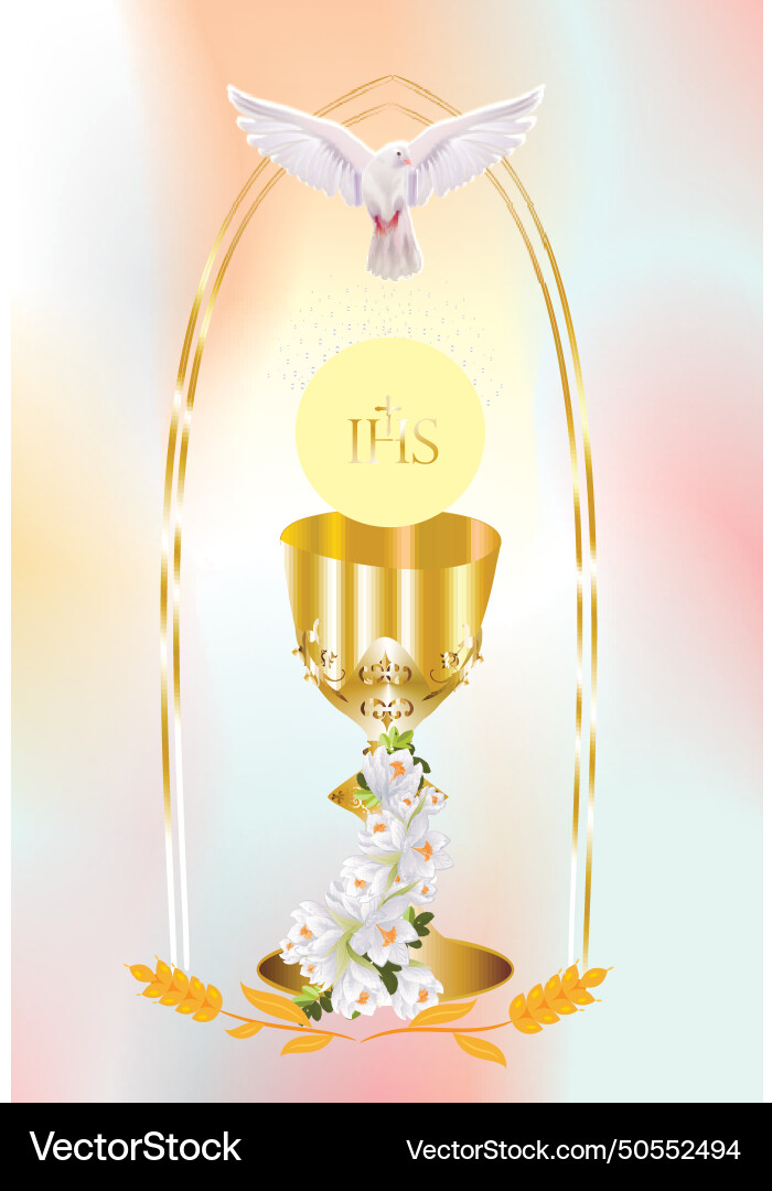 First holy communion Royalty Free Vector Image