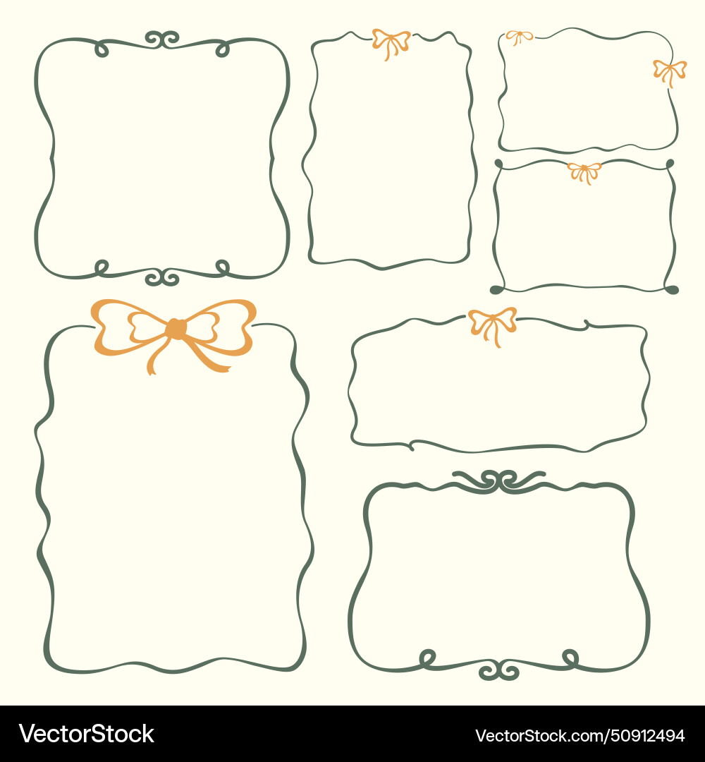 Green outline frame Royalty Free Vector Image - VectorStock
