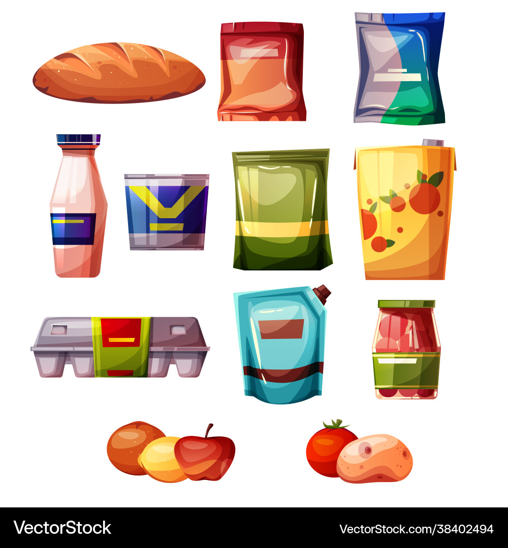 Grocery products supermarket Royalty Free Vector Image
