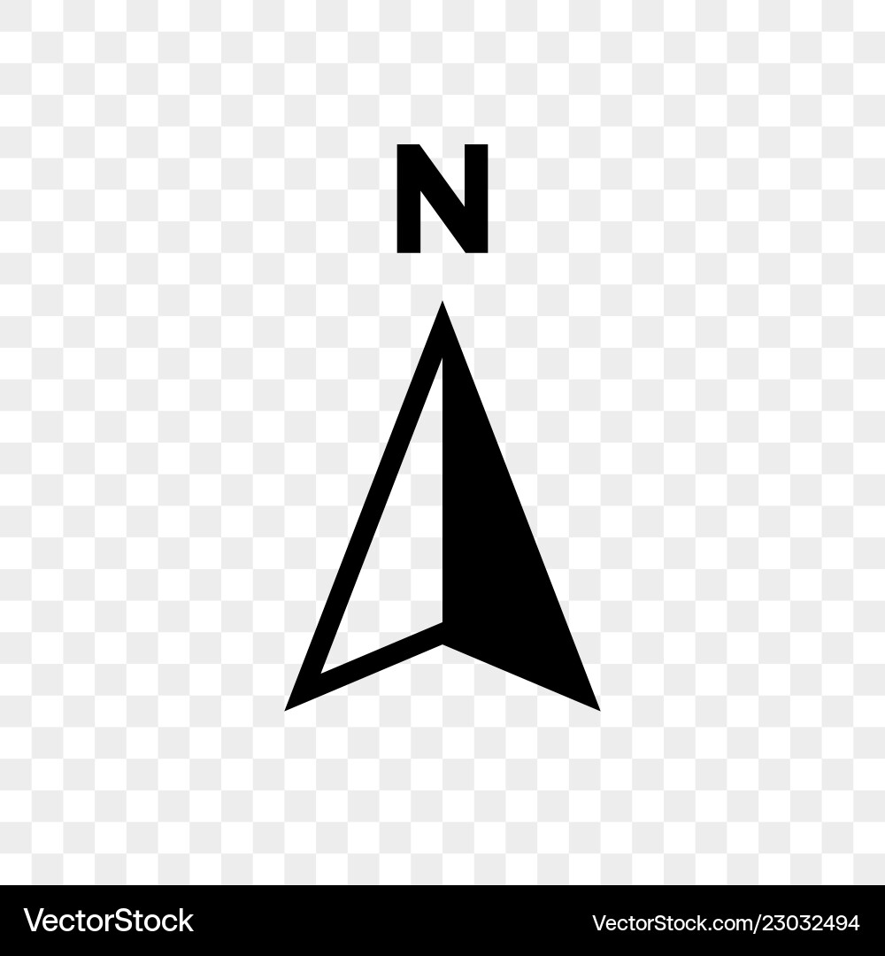 North arrow icon n direction point symbol Vector Image