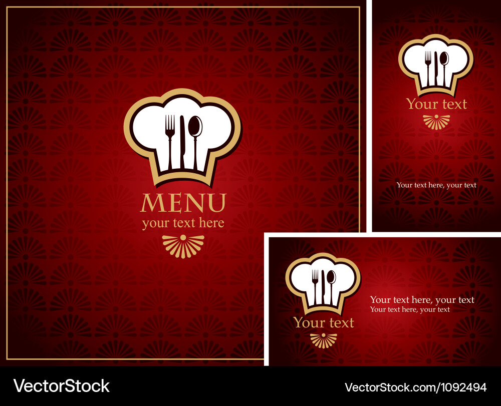 Restaurant Menu - Red & Burgundy Royalty Free Vector