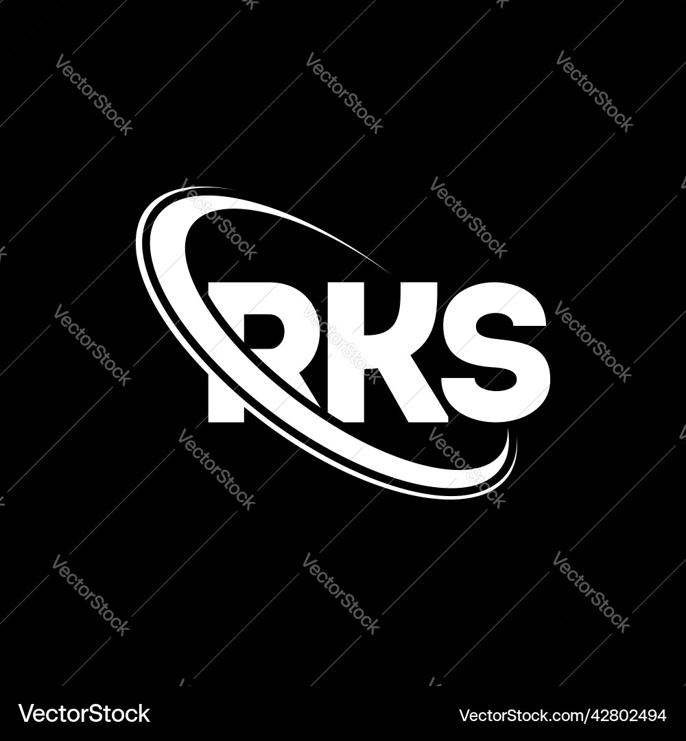 Rks logo letter design Royalty Free Vector Image