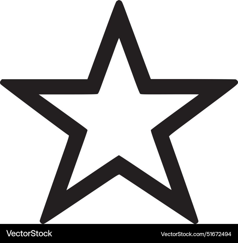 Star - black and white Royalty Free Vector Image