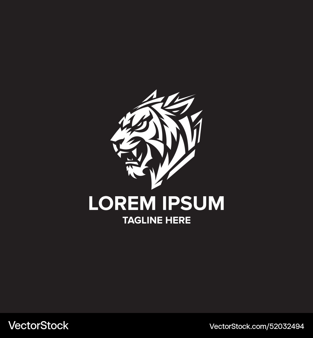 Tiger logo modern head design Royalty Free Vector Image