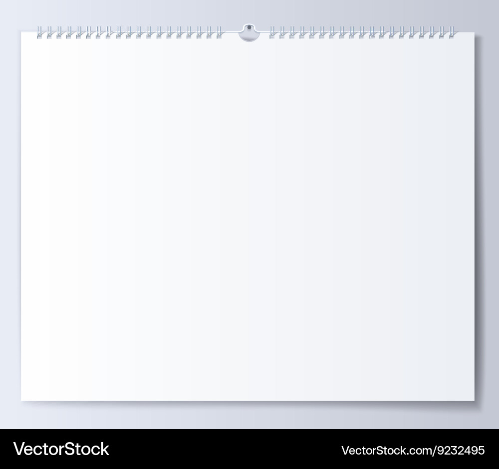 Blank template wall calendar for spring Royalty Free Vector