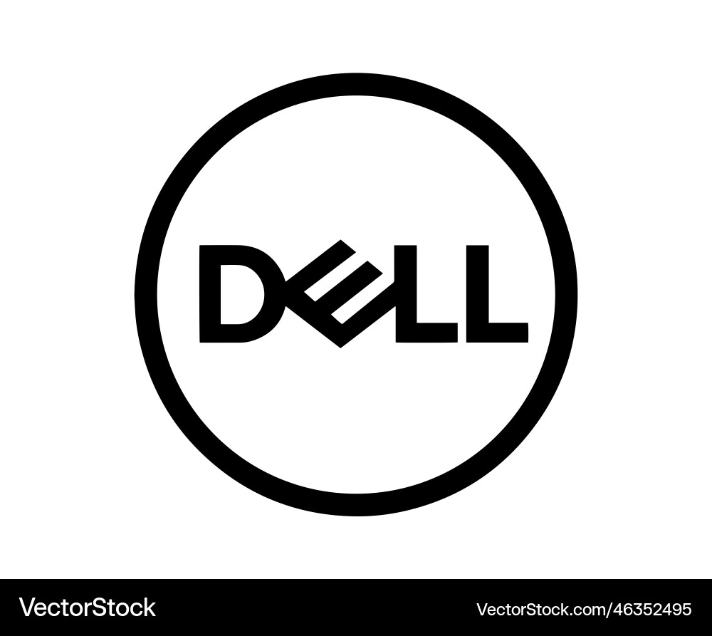 Dell Logo - Computer Brand Symbol Royalty Free Vector Image