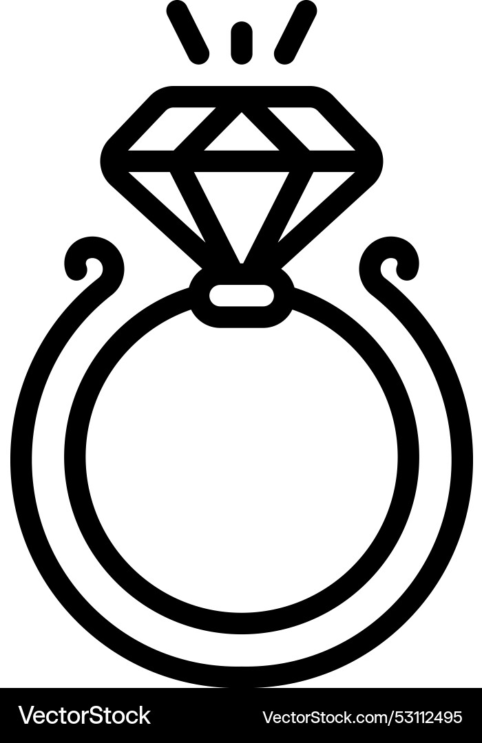Diamond ring Royalty Free Vector Image - VectorStock