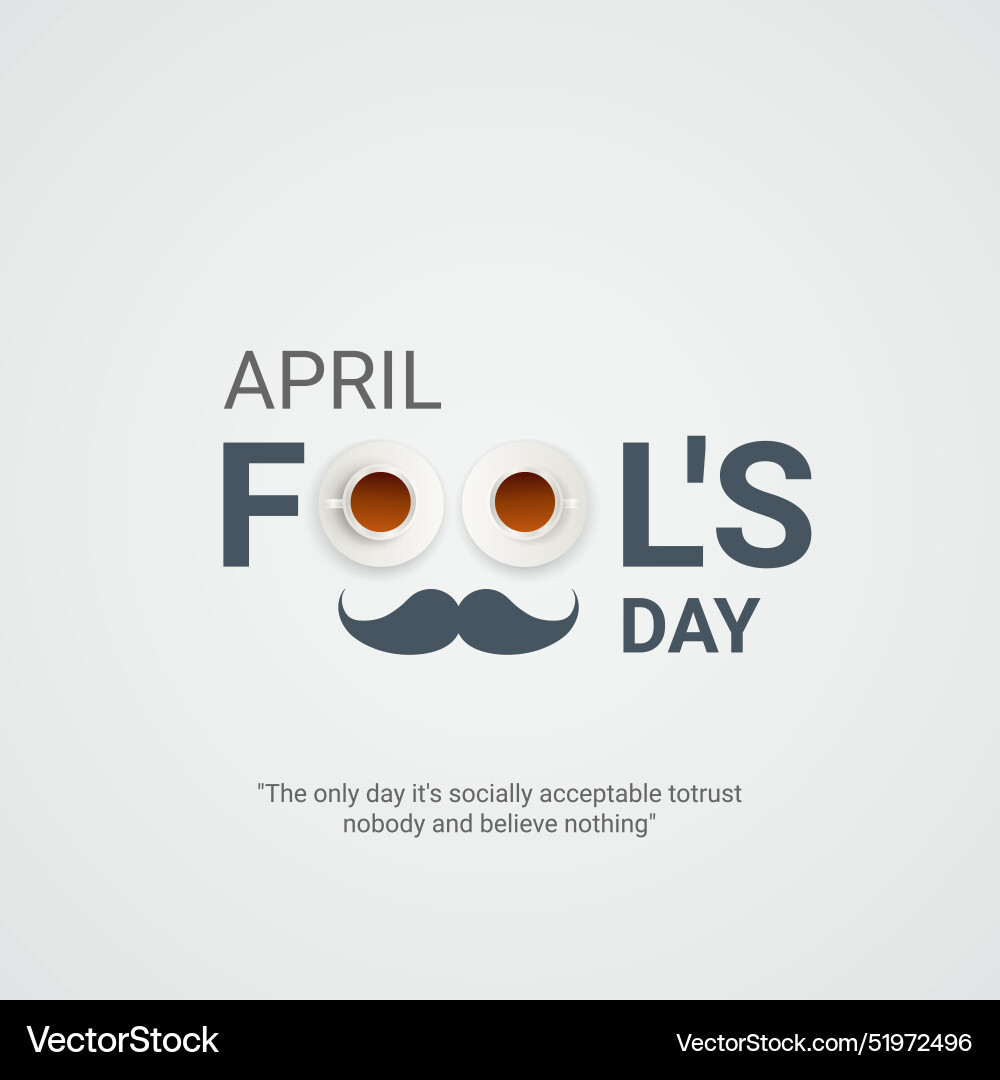 April fools day creative ads Royalty Free Vector Image