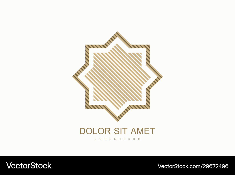 Arabic logo design template style arab Royalty Free Vector