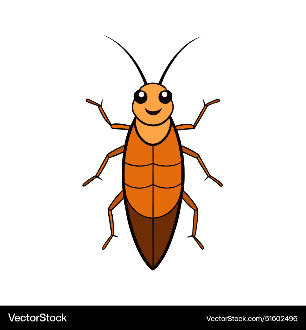 Asian cockroach bug flies icon Royalty Free Vector Image