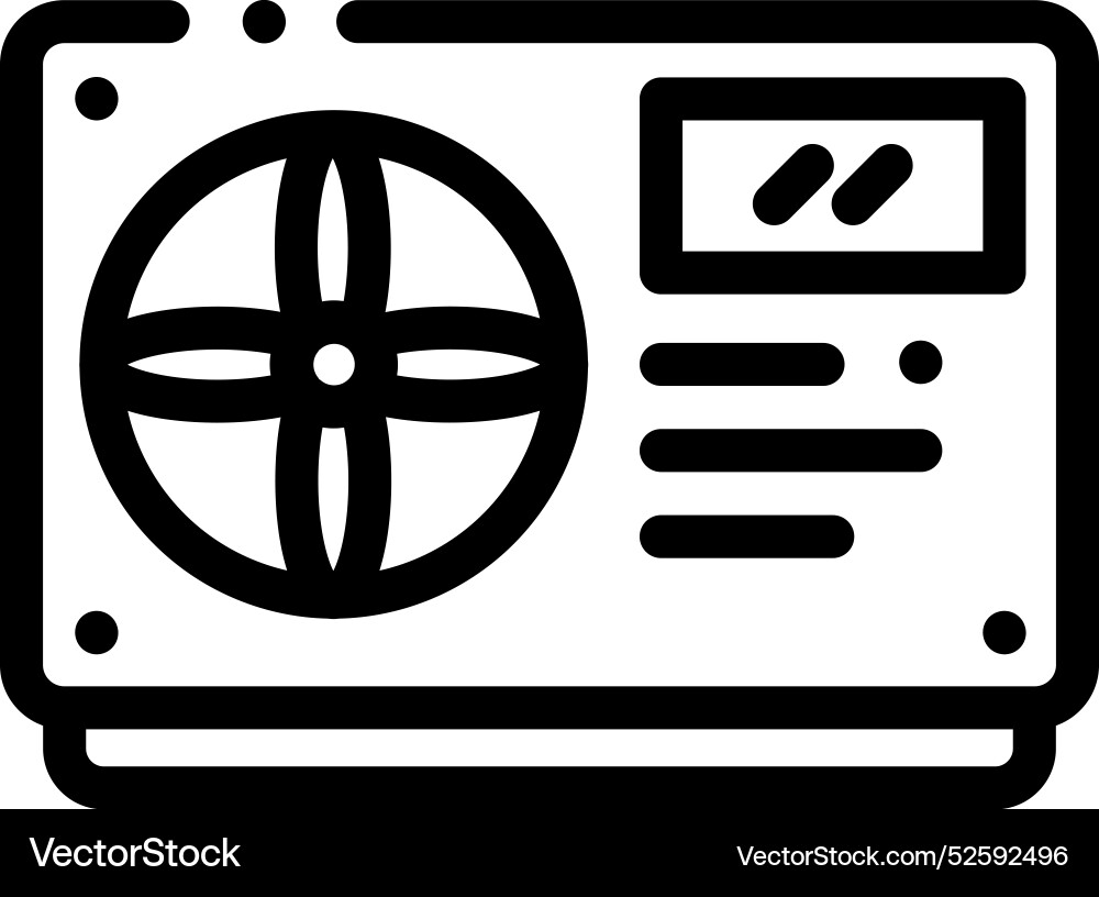 Conditioning icon thin linear style design Vector Image