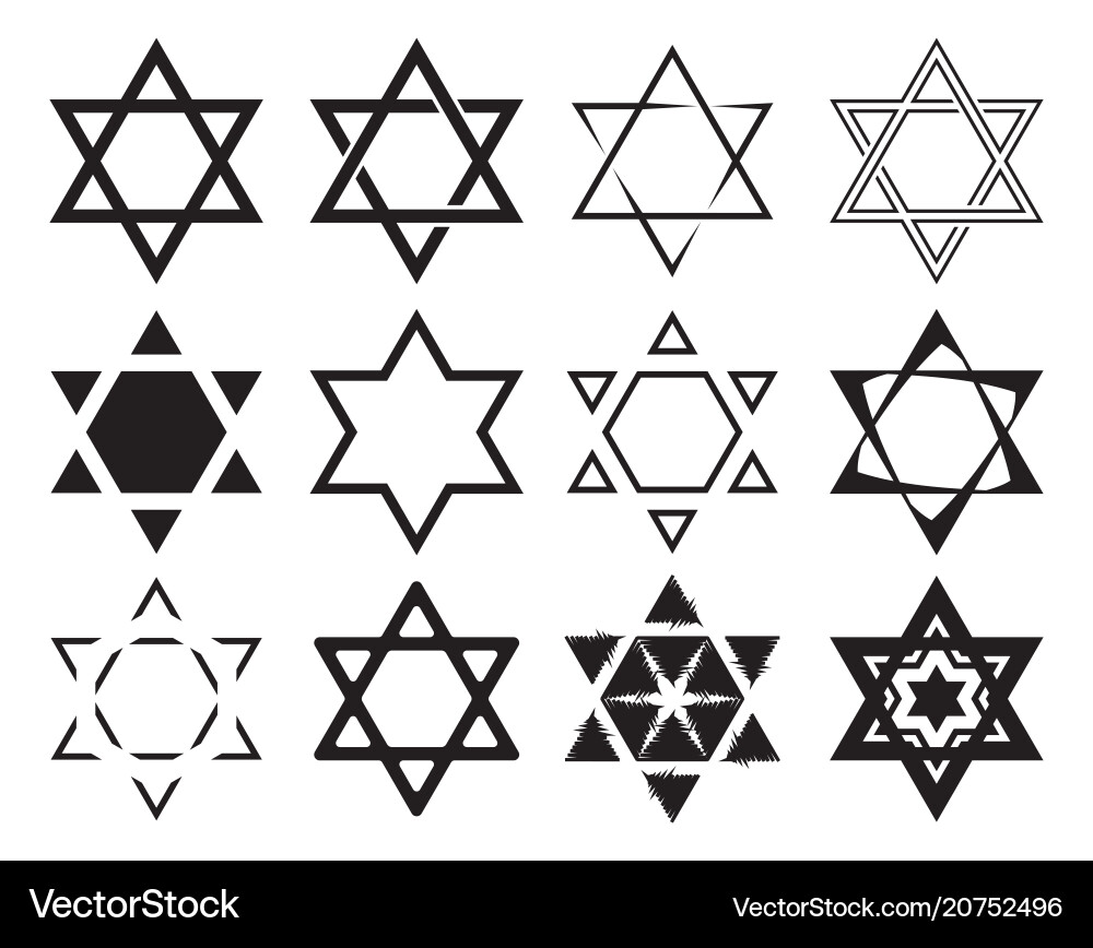 David star Royalty Free Vector Image - VectorStock