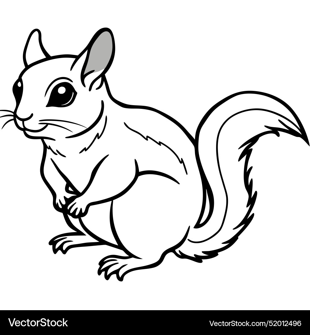 Flying squirrel sits icon Royalty Free Vector Image