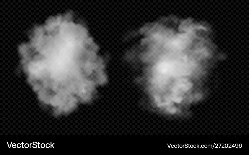 Fog cloud on transparent background Royalty Free Vector