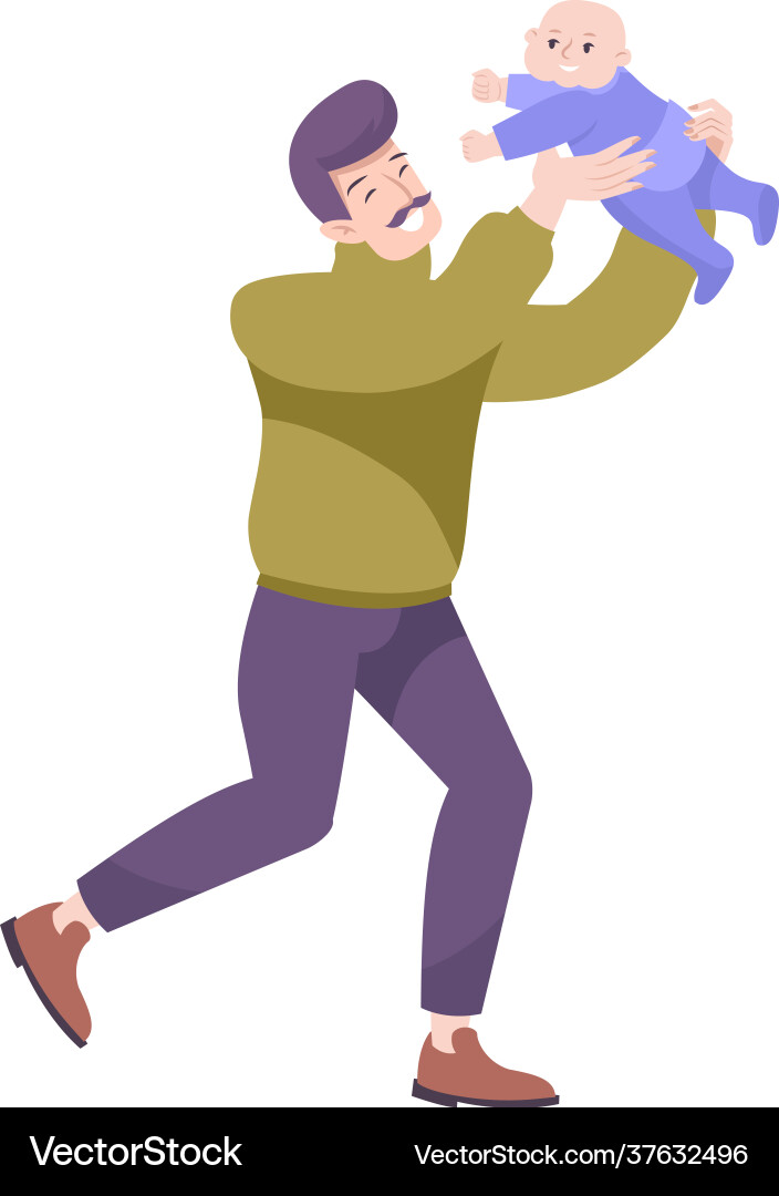 Happy dad Royalty Free Vector Image - VectorStock